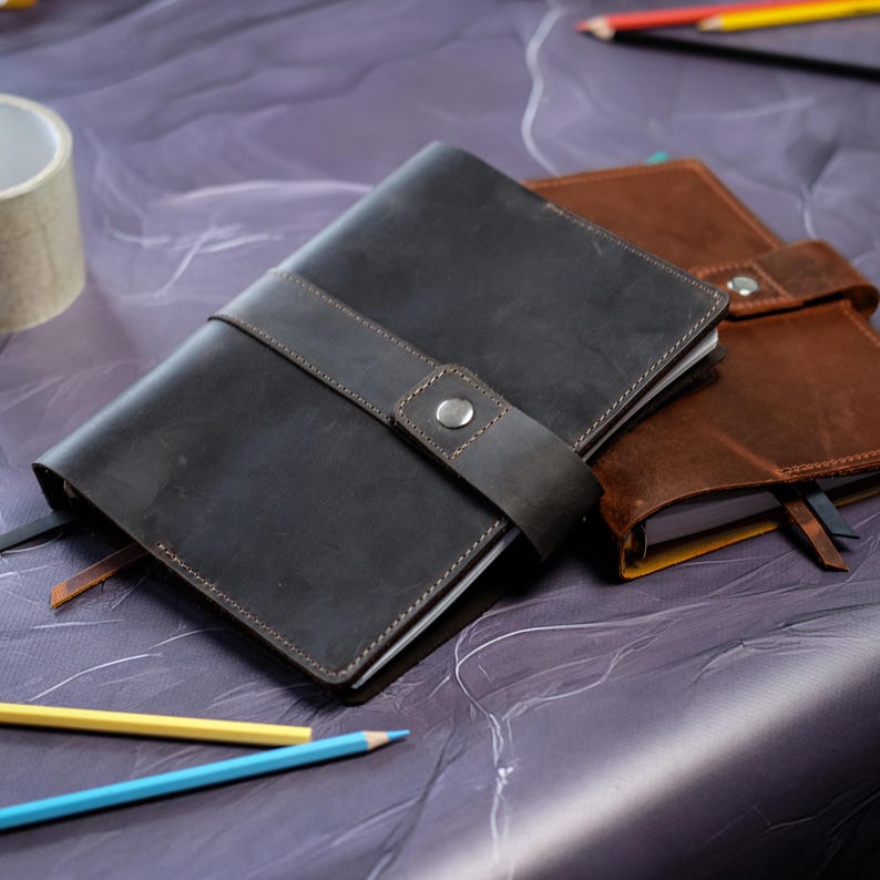 Custom A5 Binder, Leather Journal Planner, Refillable Notebook ...