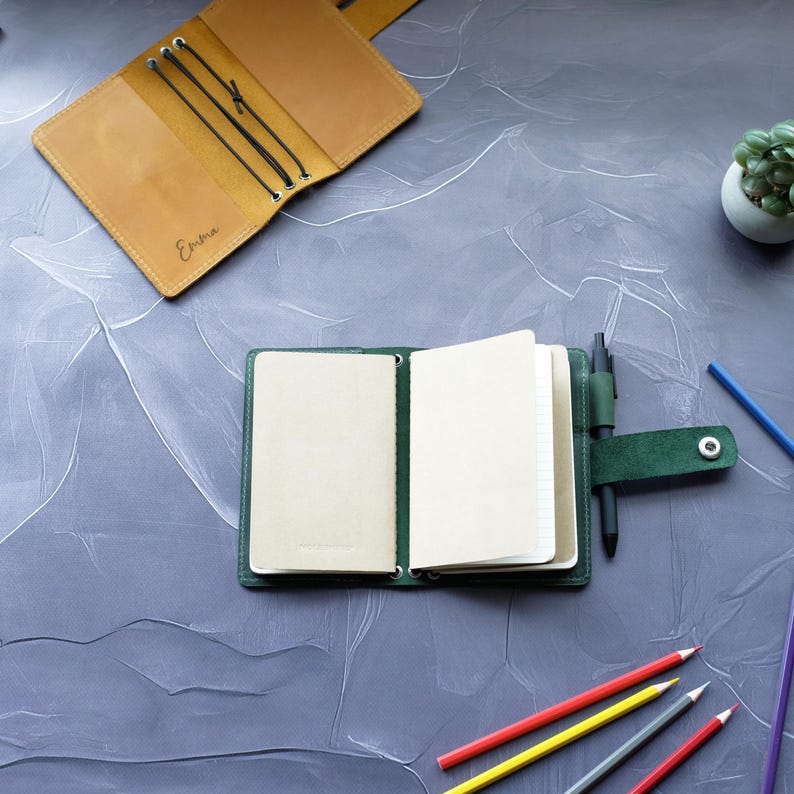 Travelers Notebook Cover With Pen Loop, Leather Journal Cover, Field ...