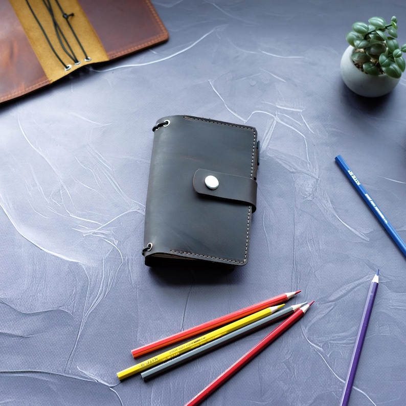 Leather Journal Cover Personalized, Travelers Notebook Cover, Field ...