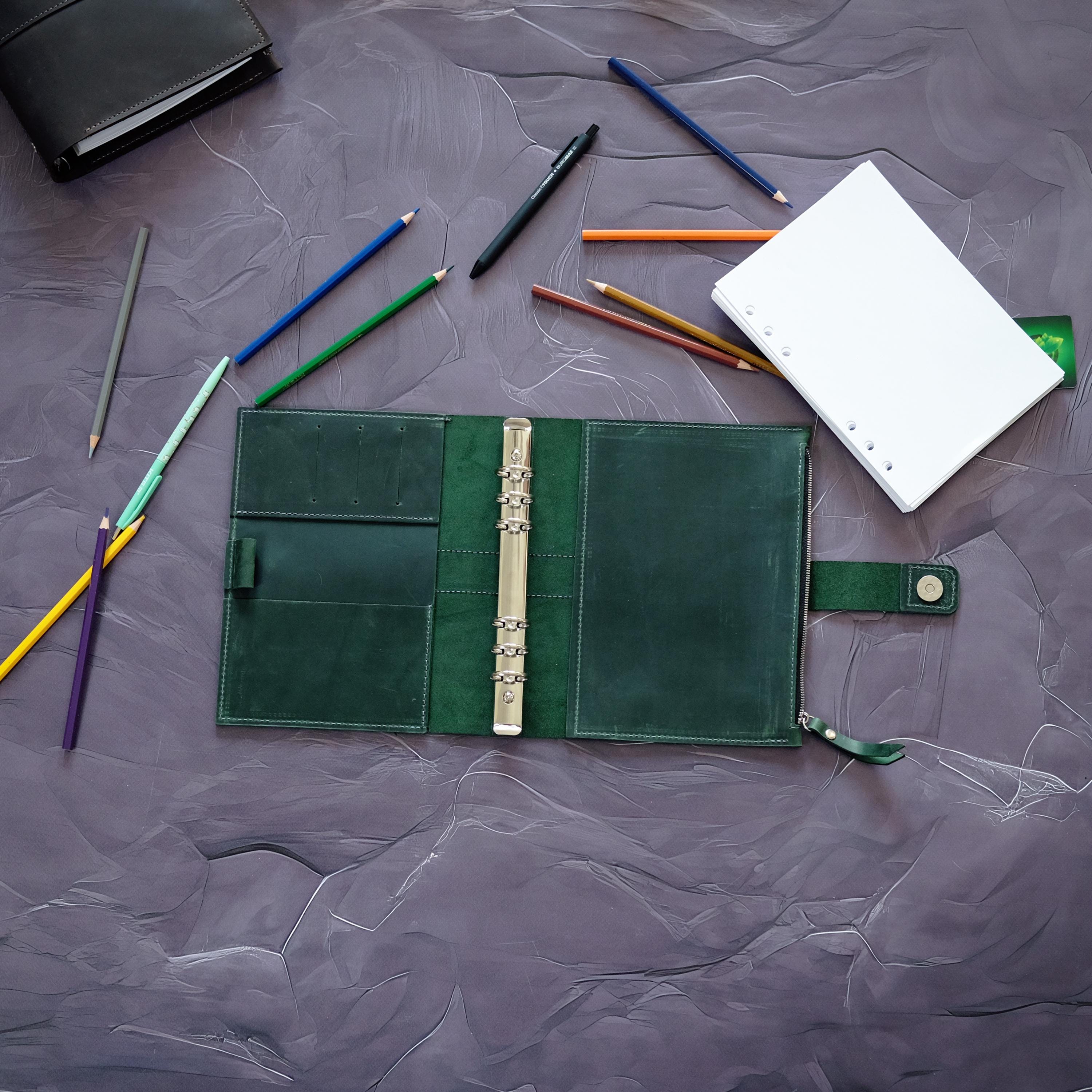 Ring Binder Personalized, Leather Journal A5 A4, Refillable Daily ...