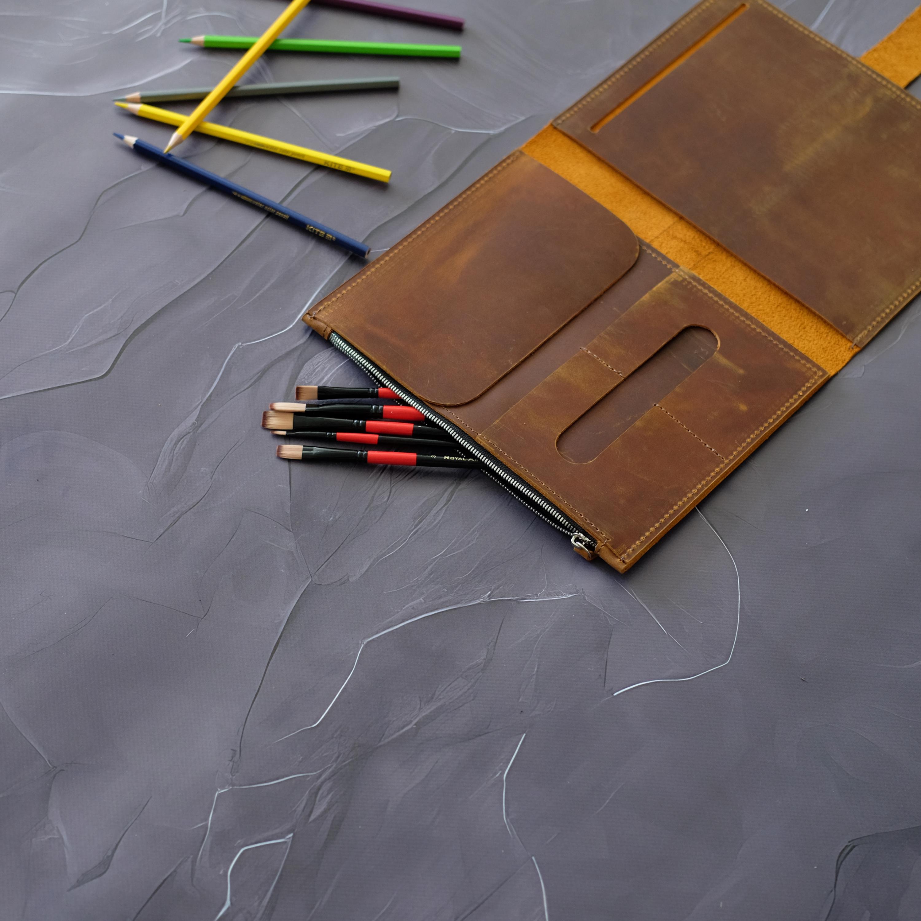 Personalized Drawing Sketchbook Cover, Leather Sketch Book Holder A4 A5 ...