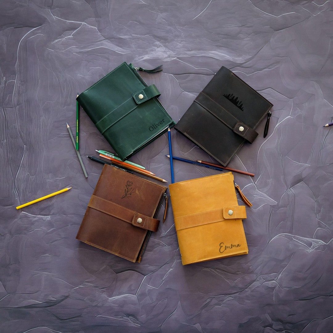 Refillable Ring Binder, Loose Leaf Notebook, Leather Named Planner ...