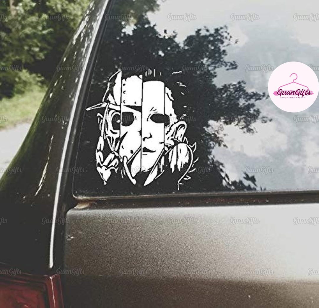 Horror Movie Car Decor, Michael Myers Bumper Stickers, Jason Vorhees ...