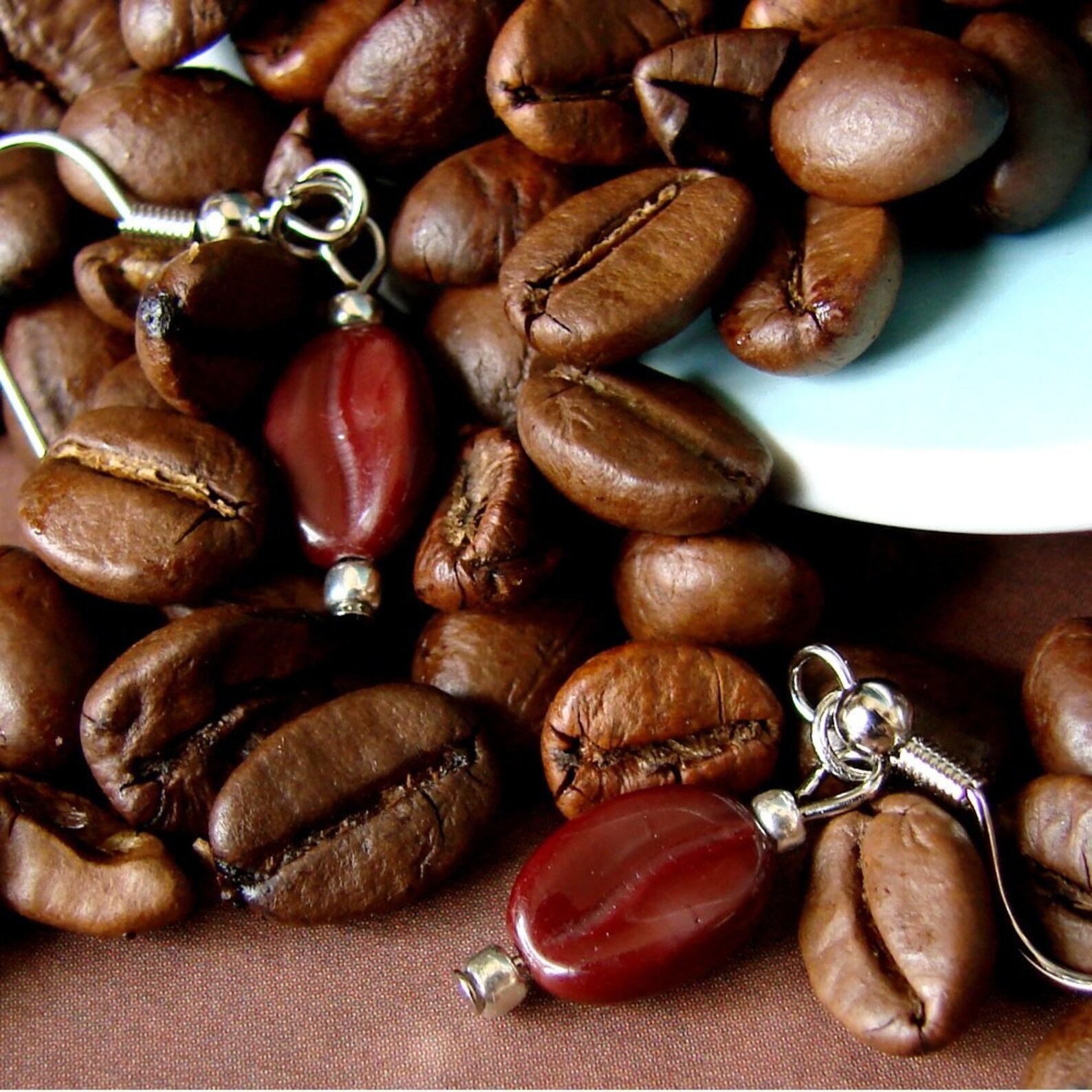 Coffee Bean Earrings Columbian Coffee Cuties - Etsy