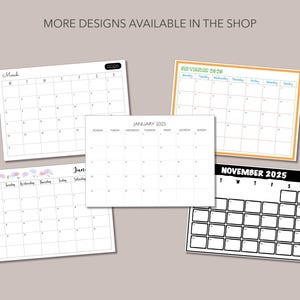 Spanish 2025 Calendar/planner | Simple Design | Instant Download Print ...