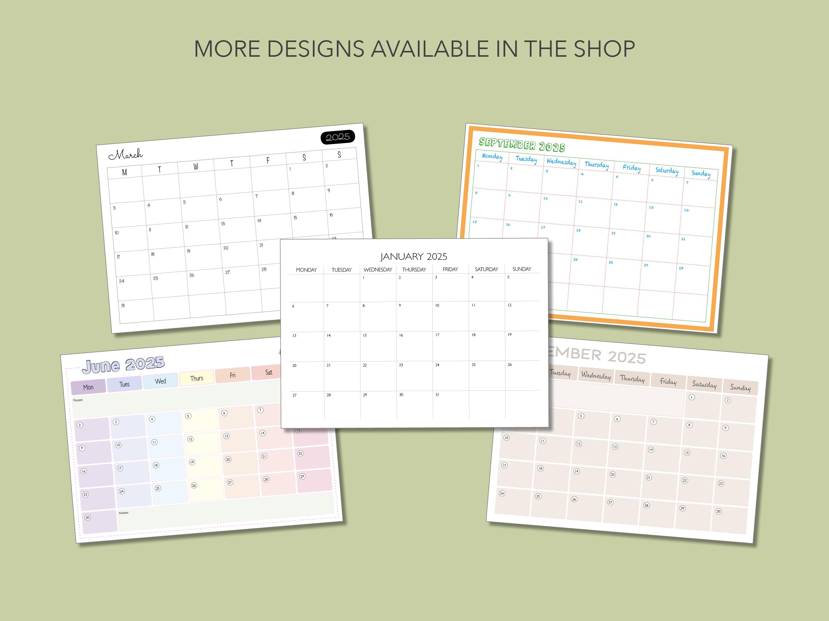 Spanish 2025 Calendar/planner | Botanical Design | Instant Download ...