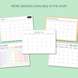 Spanish 2025 Calendar/planner | 2D Drawing Design | Instant Download ...