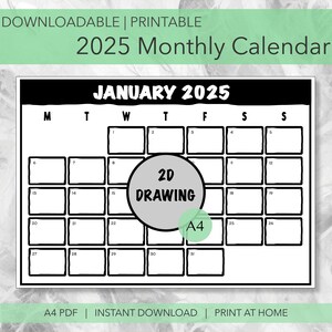 2025 Calendar/planner 2D Drawing Design Instant Download Print at Home ...