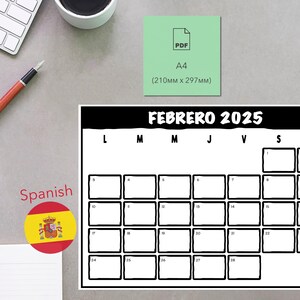 Spanish 2025 Calendar/planner | 2D Drawing Design | Instant Download ...