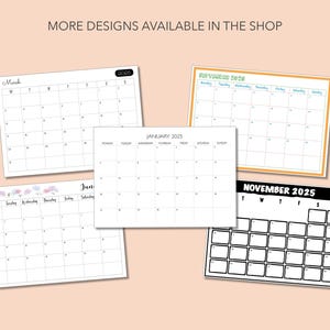 Spanish 2025 Calendar/planner | Cute Design | Instant Download Print at ...