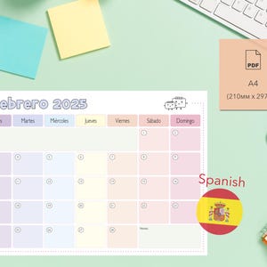 Spanish 2025 Calendar/planner | Cute Design | Instant Download Print at ...