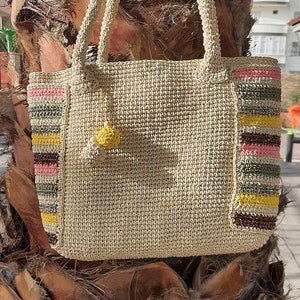 Crochet Bag,paper Yarn Bag, Colorful - Etsy