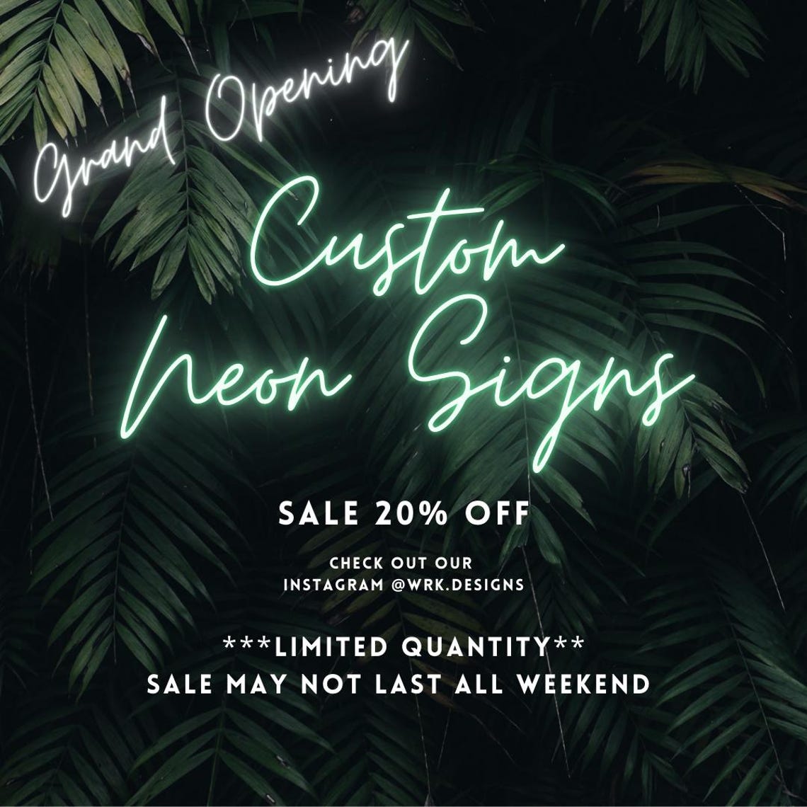 Neon Sign *custom - Logo, Quote or Name* Single Color Personalize ...