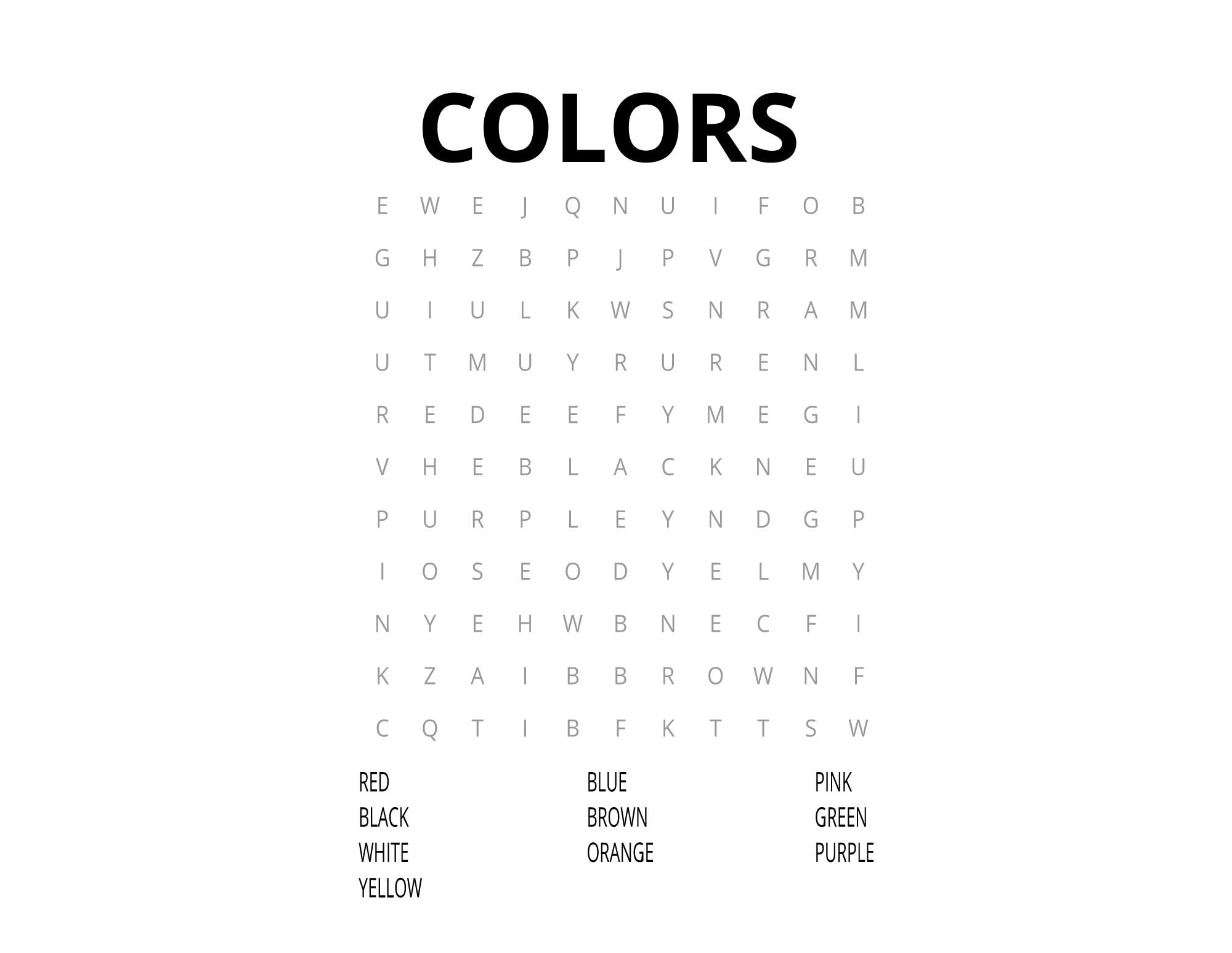 Word Search, Puzzle Prints, Word Puzzle, - Etsy