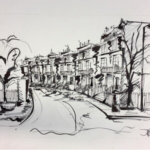 Custom Hand-drawn Home Portraits - Etsy