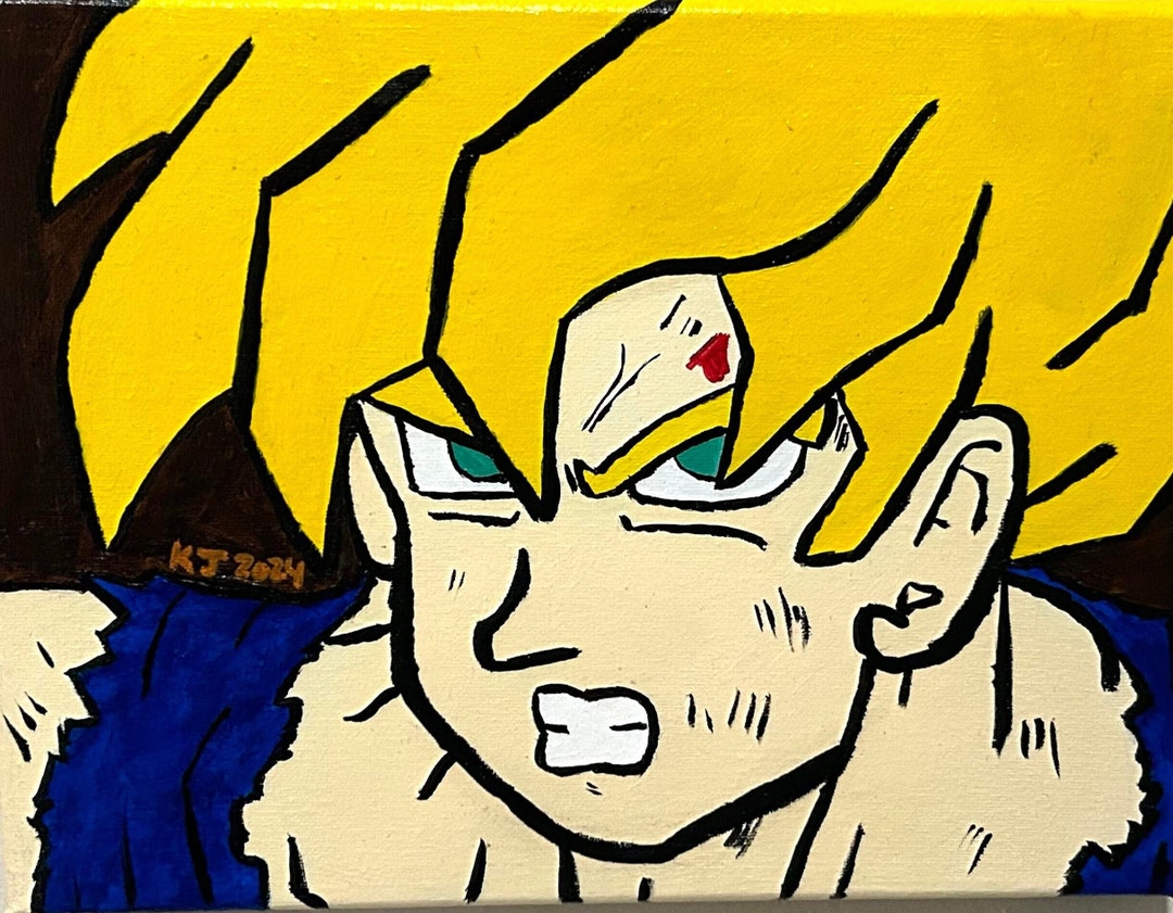 Dragonballz, Supersaiyan, Goku, Anime, Painting, Art, Acrylic ...