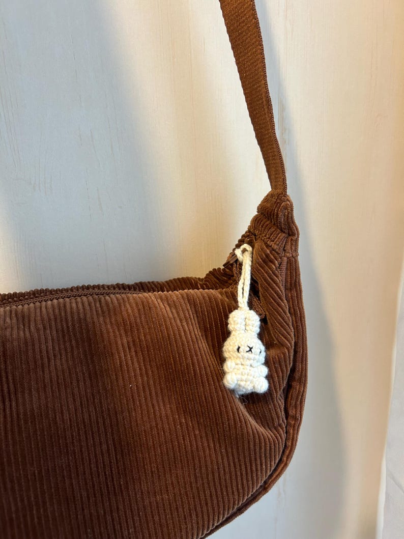 Mini Miffy Crochet Keychain | Handmade Tiny Bunny Bag Charm - Etsy