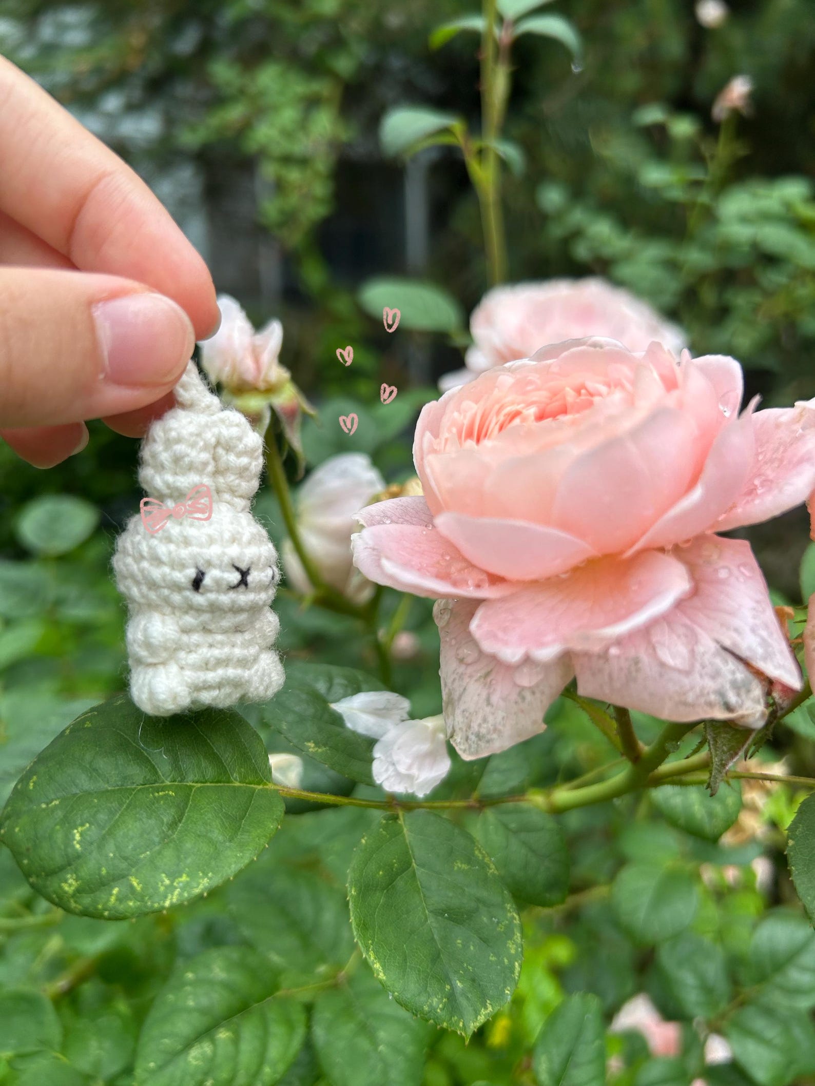 Cute Mini Miffy Crochet Keychain | Rice Pudding Miffy | Tiny Bunny Bag ...