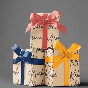 Custom Gift Wrap Personalized Name Unique Kids Birthday Special ...
