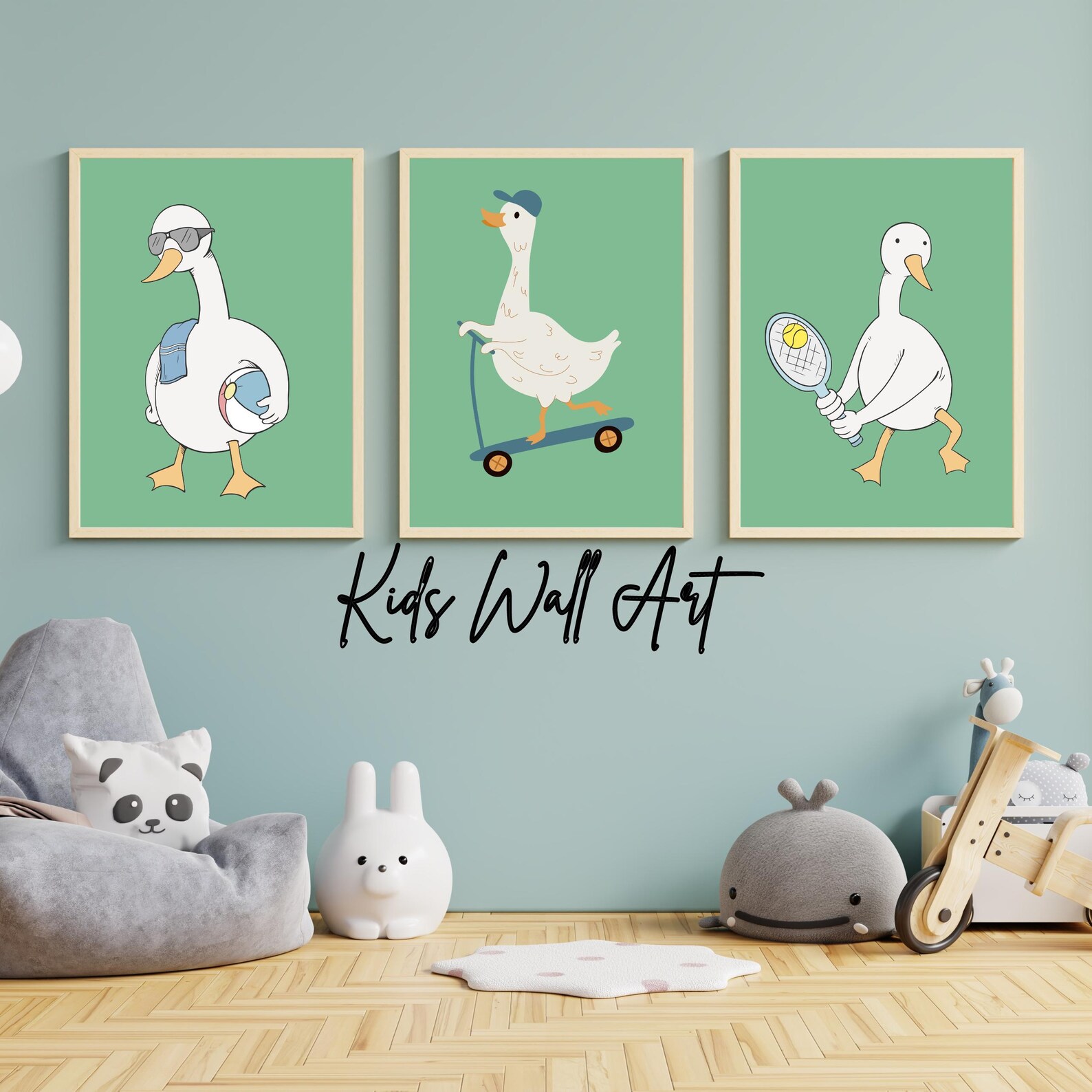 Silly Goose Wall Art Silly Goose Print Goose Theme Nursery Playroom ...