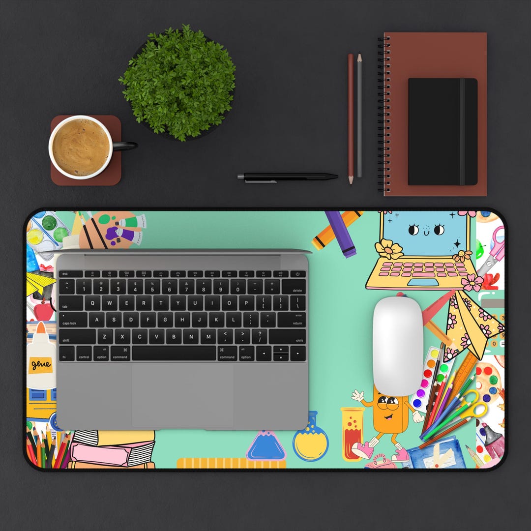 Teacher Desk Mat Back to School Cute Classroom Idea Perfect Gift ...