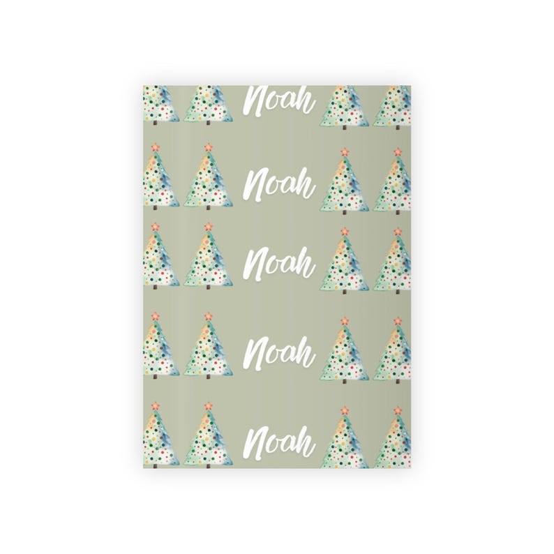 Custom Gift Wrap Personalized Name Unique Kids Christmas Customizable ...