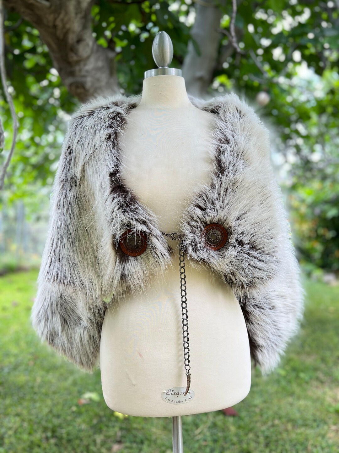 Viking Wedding, Cloak, Fur Mantle. 65 Wolf Grey Faux Fur. Size X Large ...