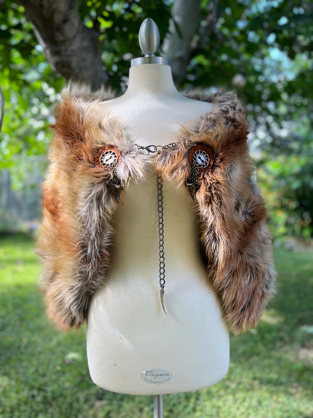 Viking Fur Mantle • #57 Viking Brown Faux Fur • Bear Tooth & Silver ...