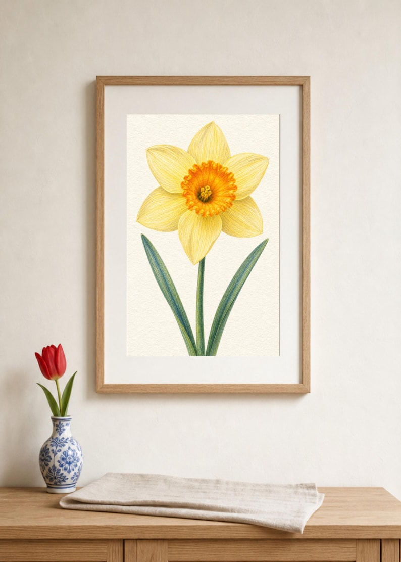 Dutch Botanical Print Set, Tulip Daffodil Hyacinth Wall Art (digital ...