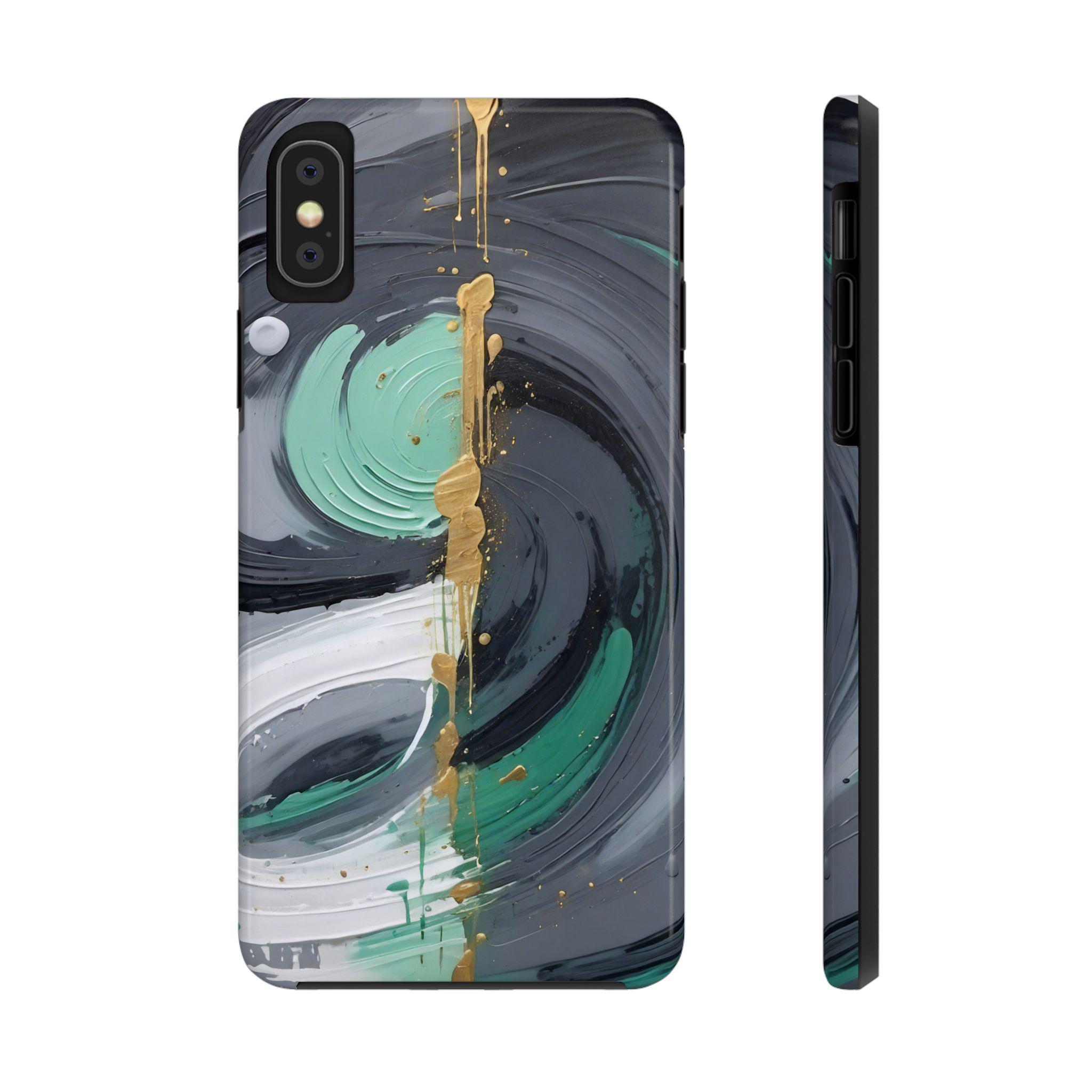 Abstract Green Phone Case, Aesthetic iPhone 15 14 13 12 11 Pro Max, XR ...