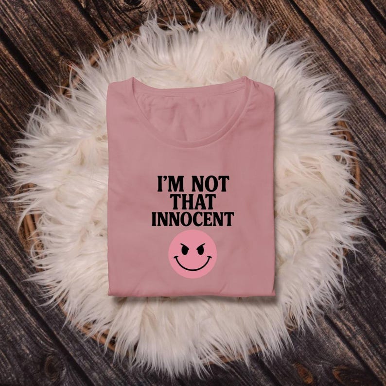 I'm Not That Innocent SVG PNG | Black & White Sassy Smiley Face | Funny ...