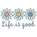 Life is Good Flower SVG PNG – Cute Daisy Floral Quote Design for Cricut ...