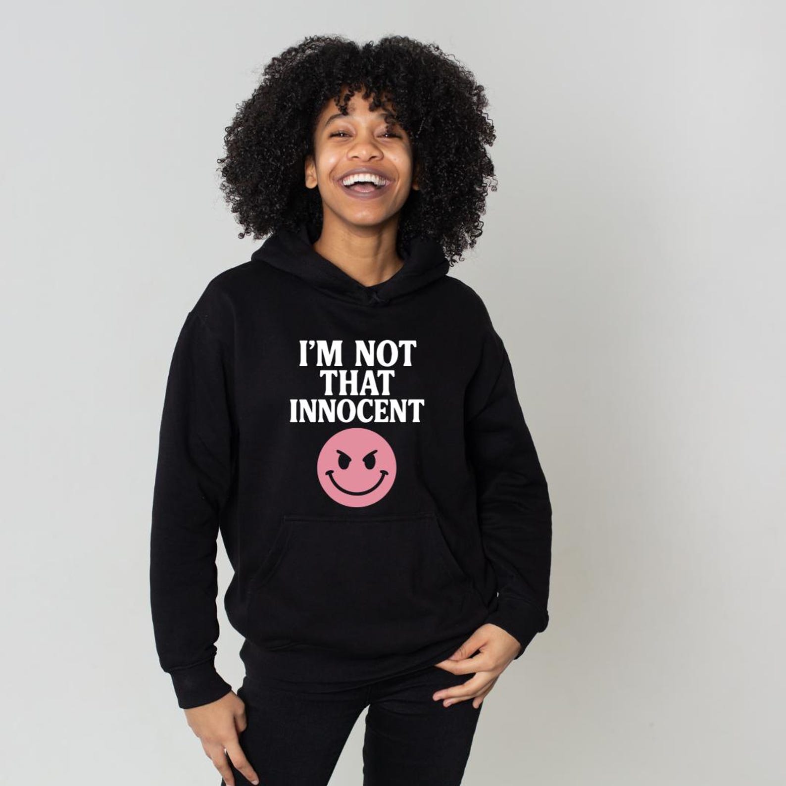 I'm Not That Innocent SVG PNG | Black & White Sassy Smiley Face | Funny ...