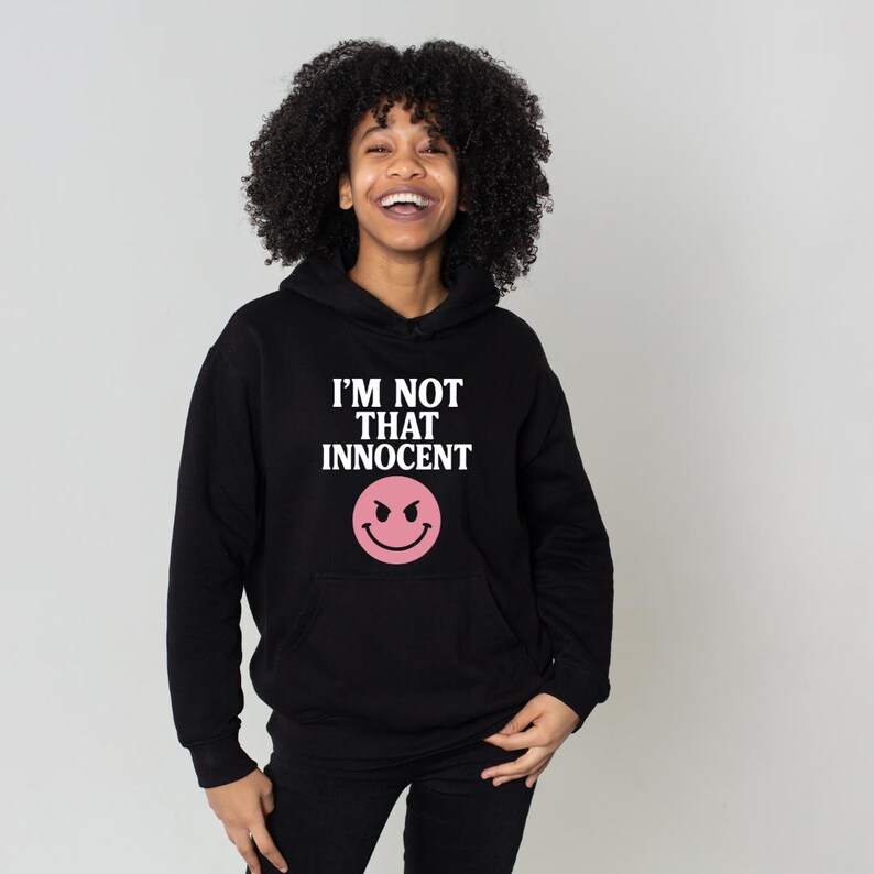 I'm Not That Innocent SVG PNG | Black & White Sassy Smiley Face | Funny Quote Digital Download ...