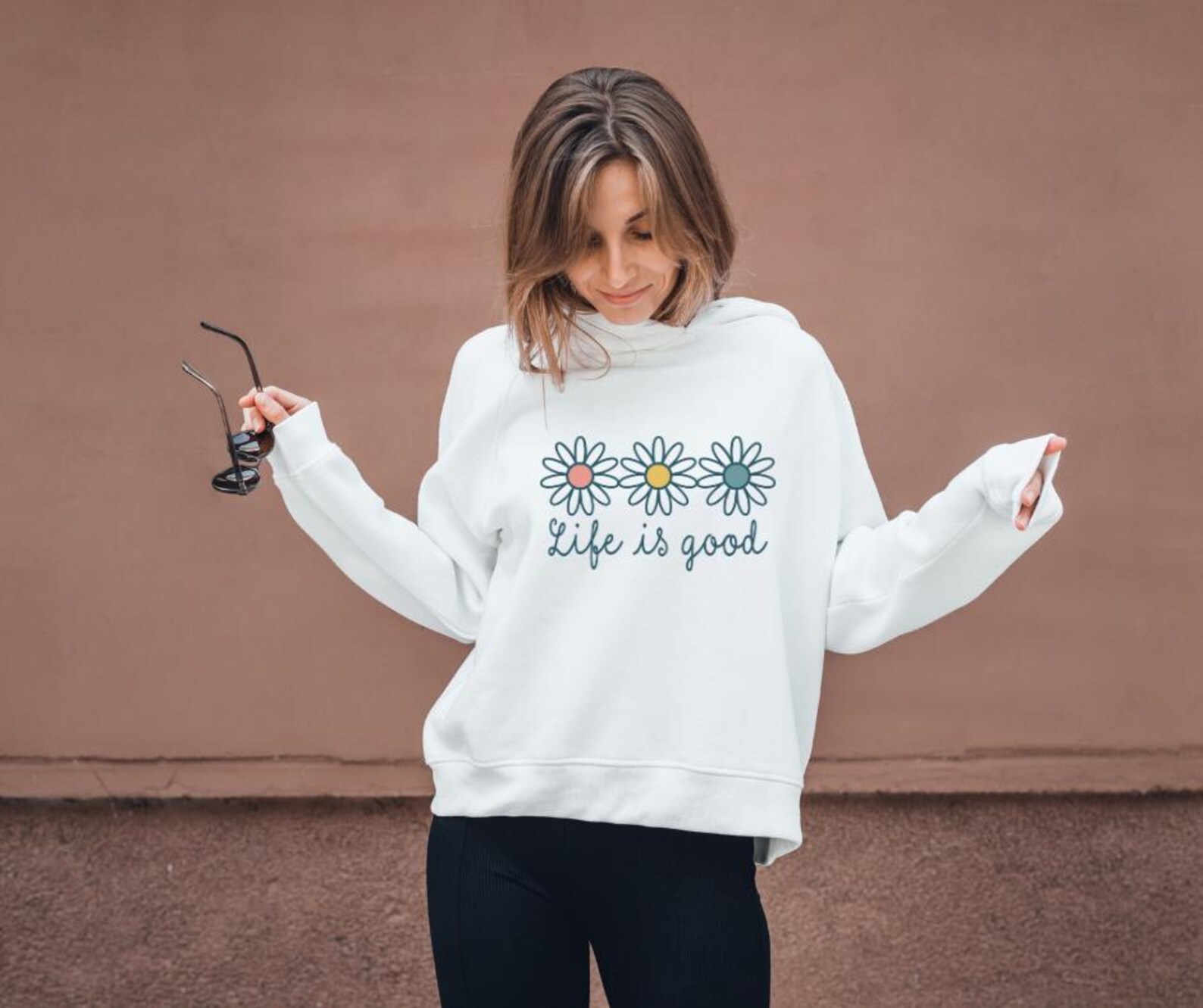 Life is Good Flower SVG PNG – Cute Daisy Floral Quote Design for Cricut ...