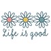 Life is Good Flower SVG PNG – Cute Daisy Floral Quote Design for Cricut ...