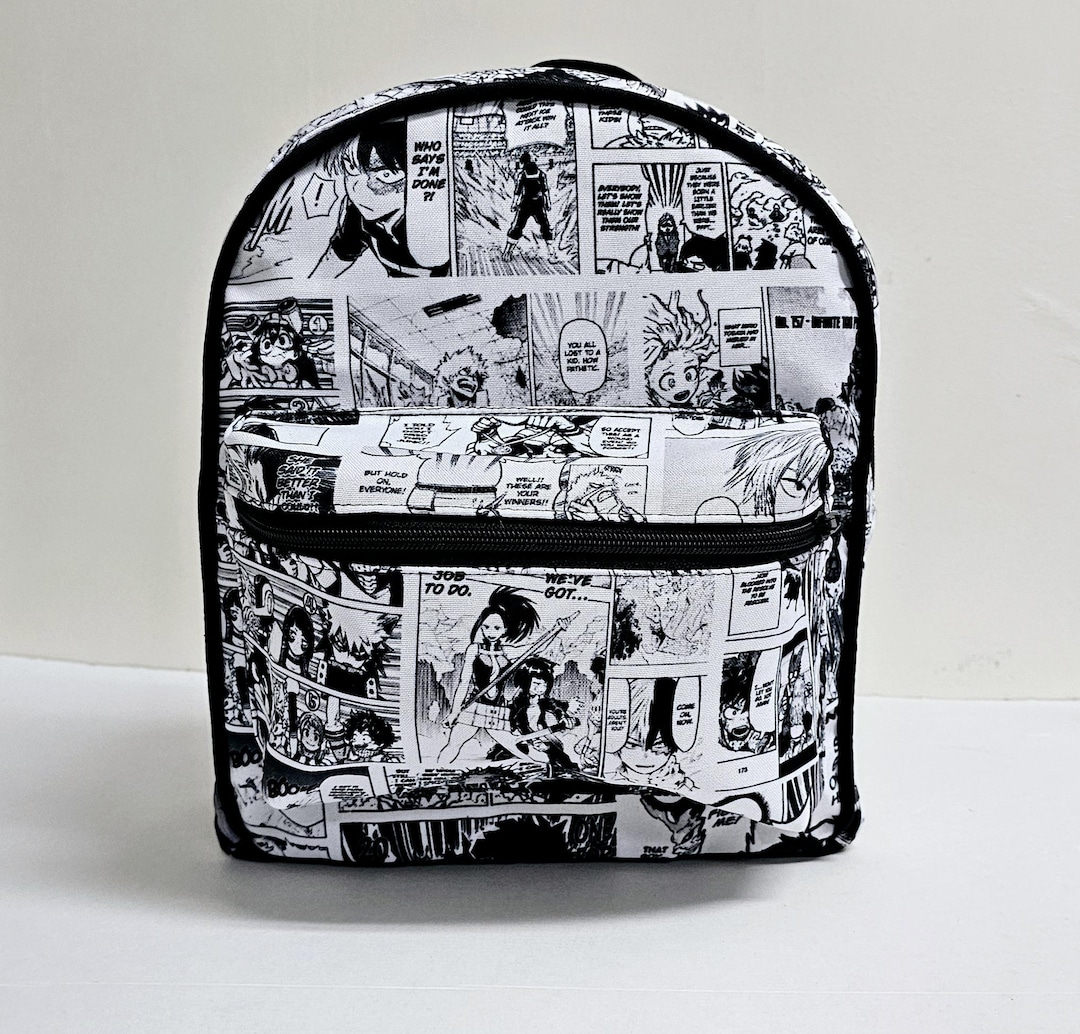MHA Anime Black and White Manga Mini Backpack Brand New - Etsy
