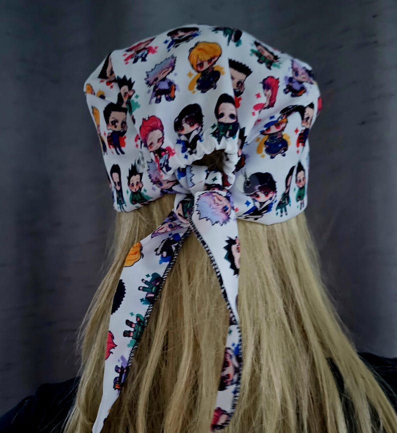 HH Anime Chibi White Medical Nurse Scrub Cap With 2 Size Selections ...