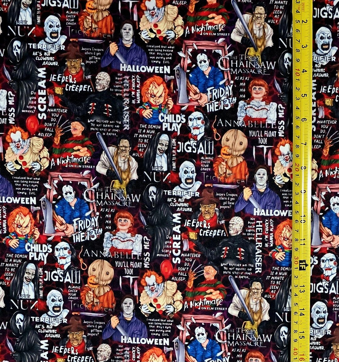 Evil VLNS Poster Collage V2 Fabric ( 2 Size Selections - 18
