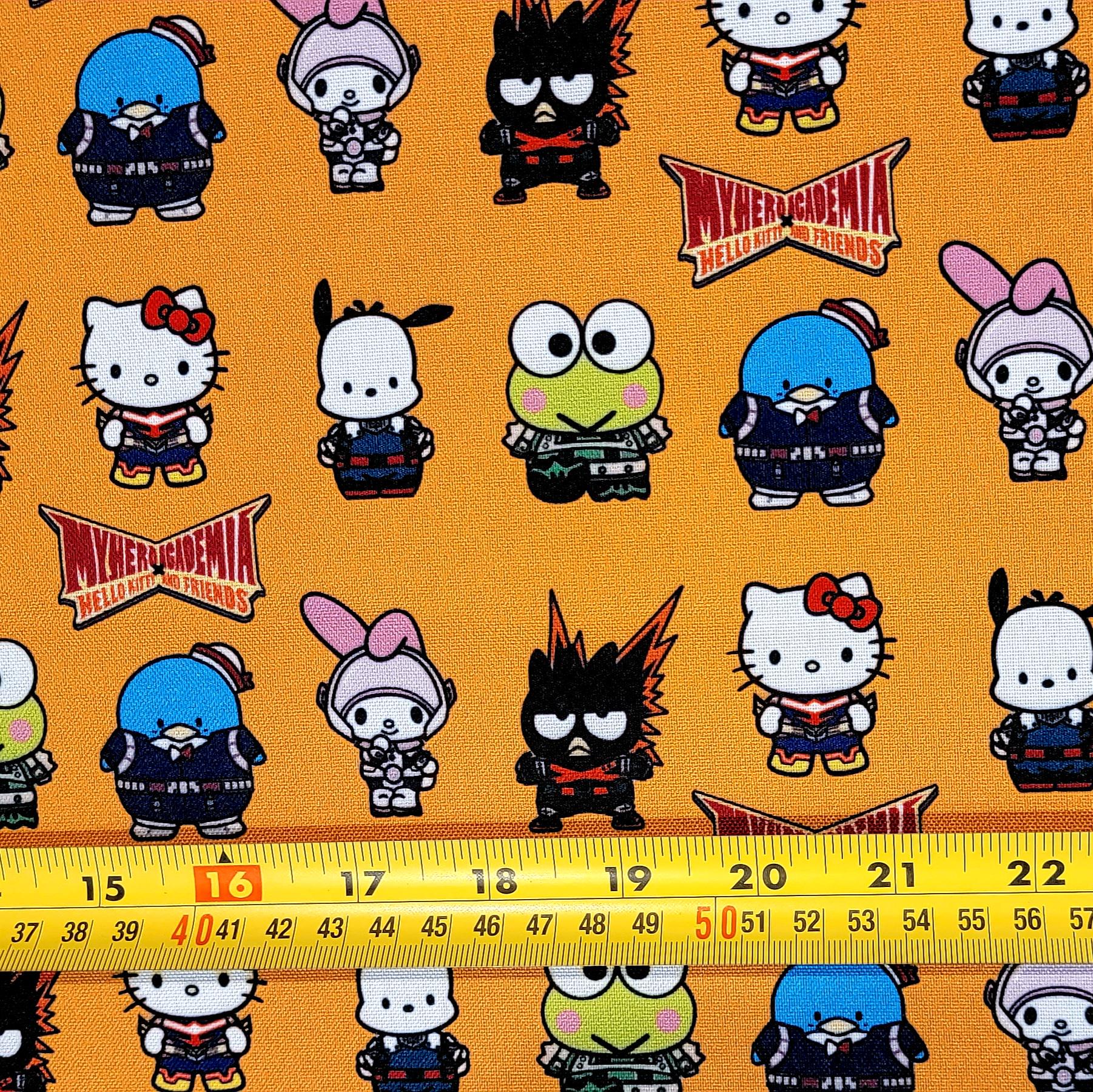 HK and Friends X MHA Mashup Anime Orange Fabric ( 2 Size Selections: 18 ...
