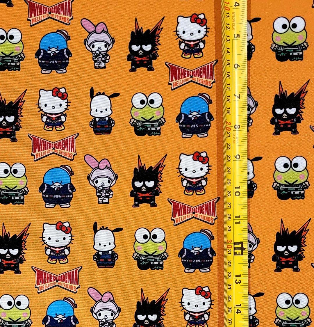 HK and Friends X MHA Mashup Anime Orange Fabric ( 2 Size Selections: 18 ...