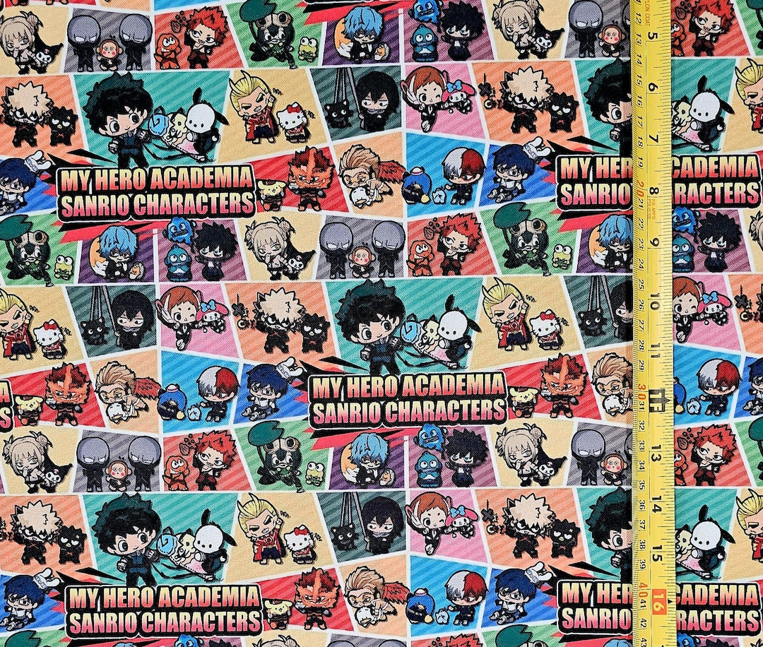 HK and Friends X MHA Anime Orange Fabric ( 2 Size Selections: 18" X 58 ...