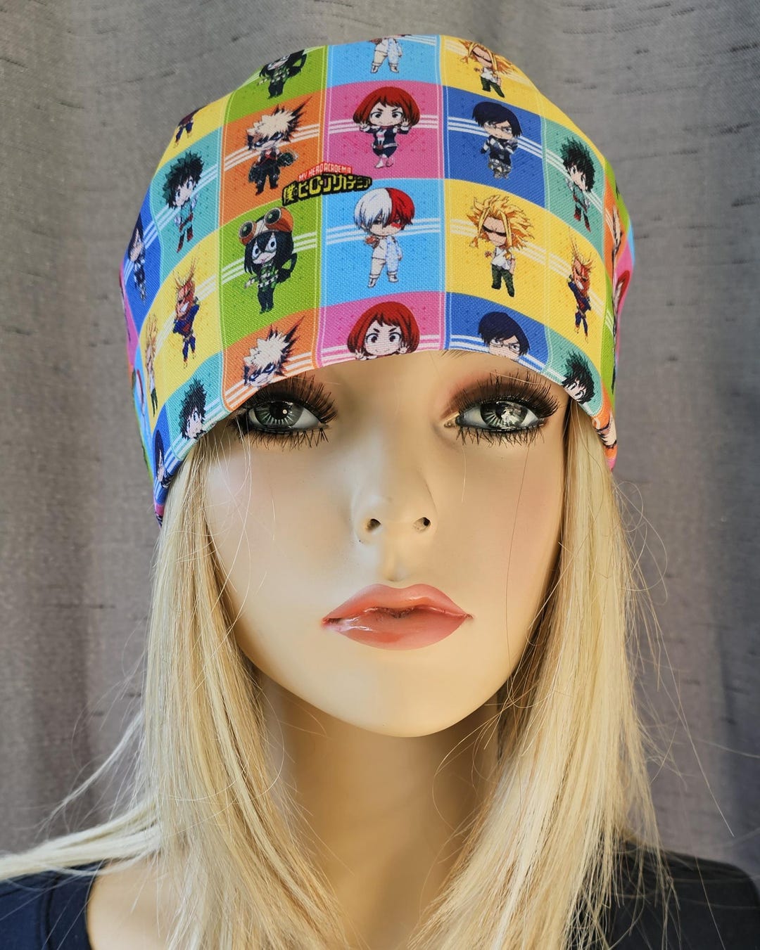 MHA Anime Chibi Checkered Medical Nurse Scrub Cap With 2 Size ...