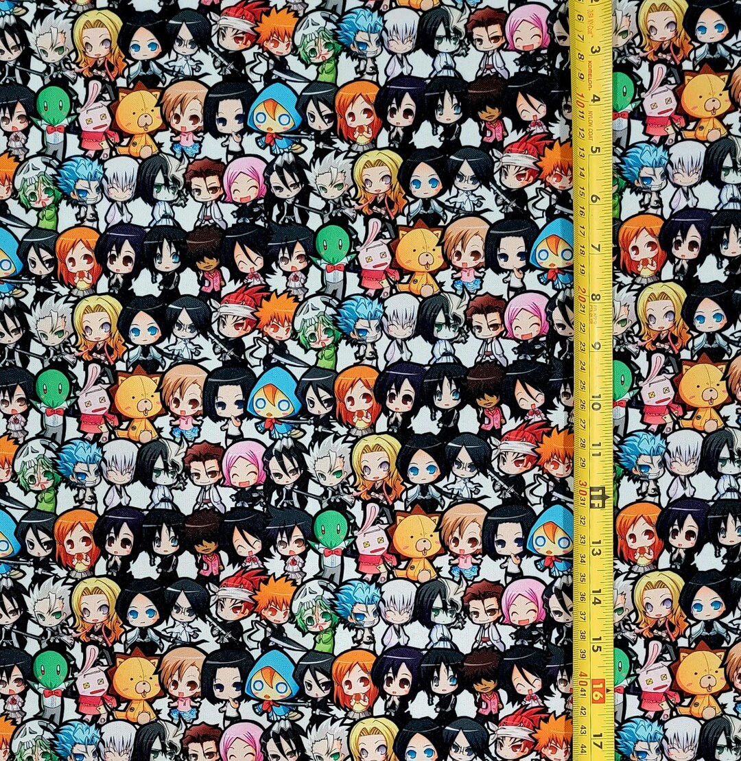 BLCH Anime Chibi Collage Fabric ( 2 Size Selections: 18" X 58" and 36 ...