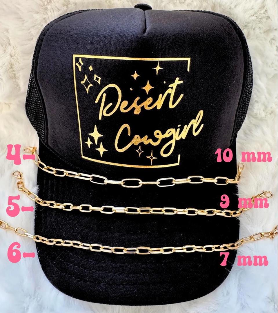 Gold Trucker Hat Chains, Custom Hat Chains, Hat Charms, Hat Accessories ...
