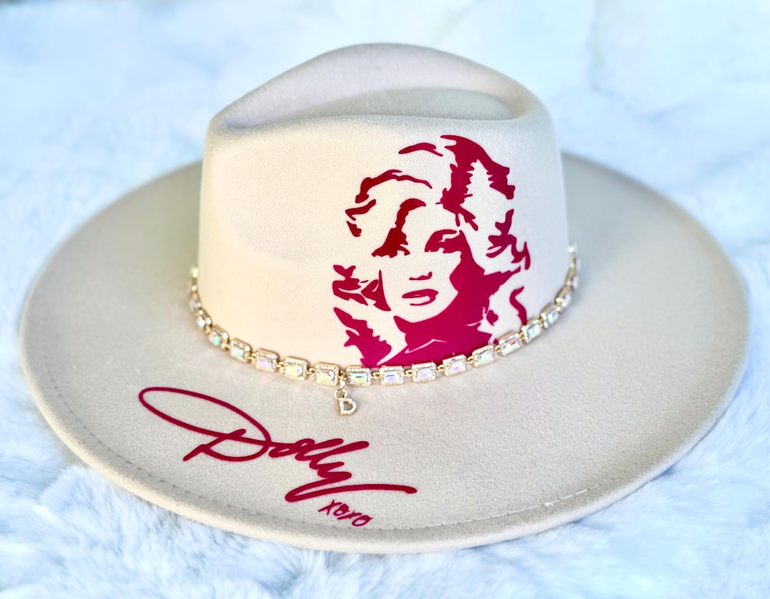 Dolly Parton Hat, Dolly Parton, Custom Fedora Hat, Have A Holly Dolly ...