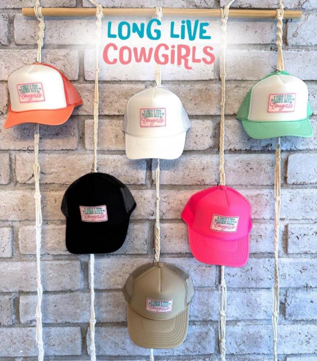 Long Live Cowgirls Trucker Hat: Embroidered Western Snapback - Etsy