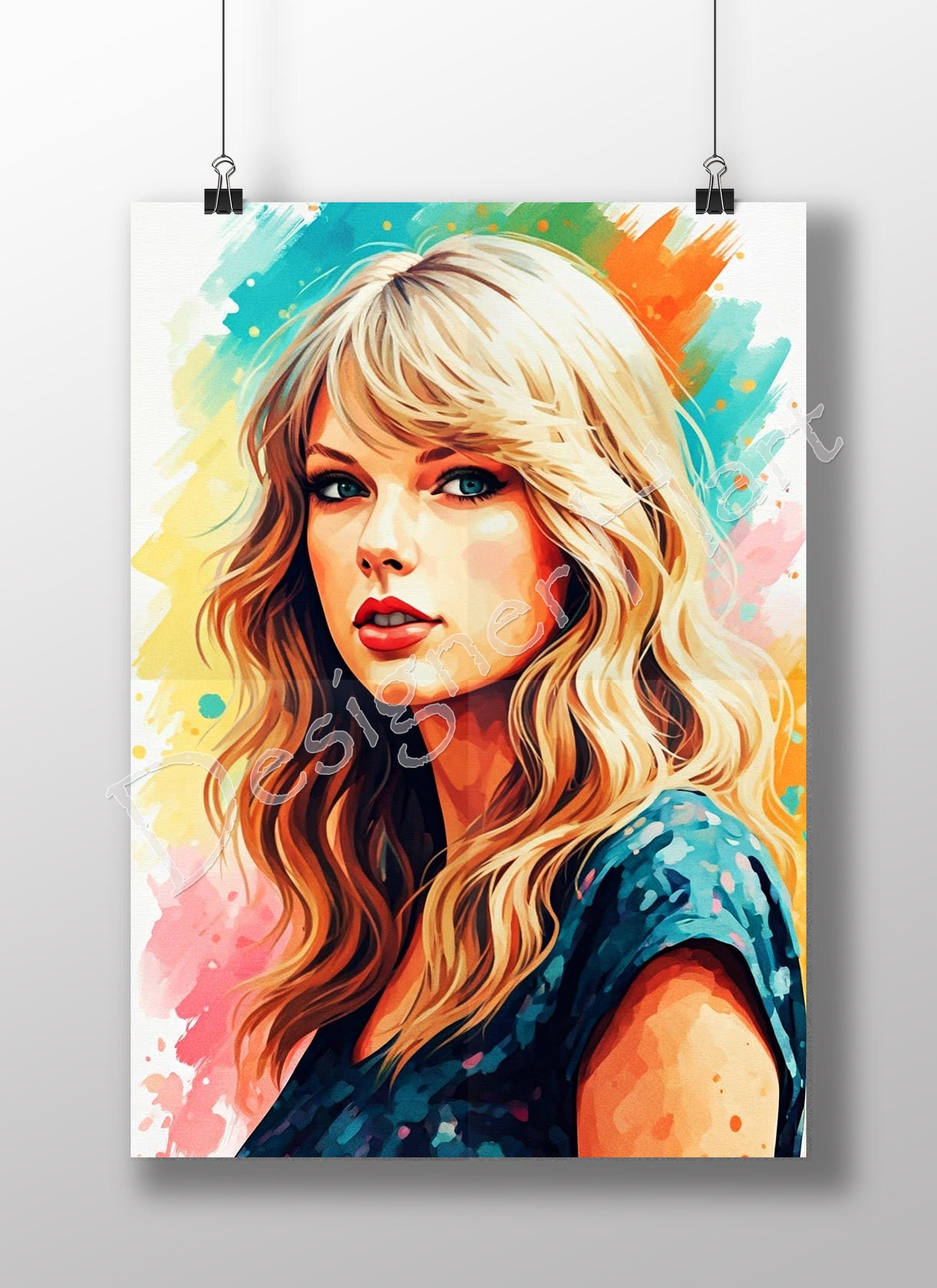 Taylor Swift Watercolour Style Painting / Art Print Poster. Original ...