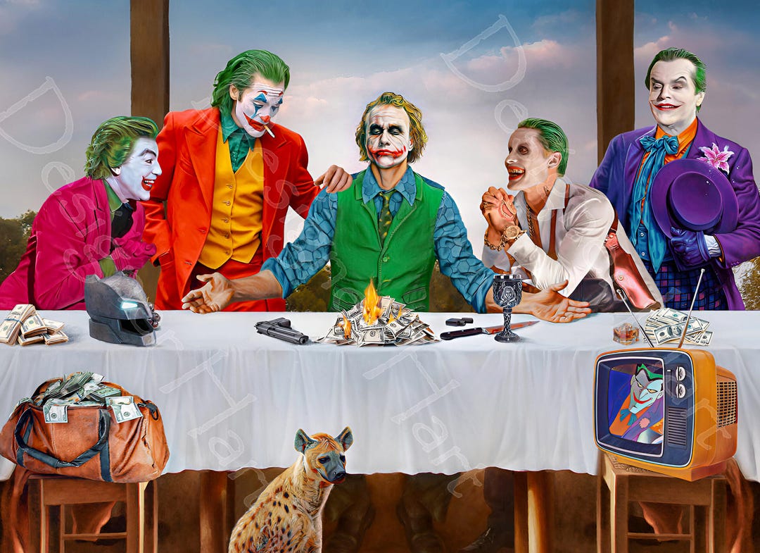 Joker Poster folie à Deux Last Supper Poster/gift/art Print. All Jokers ...