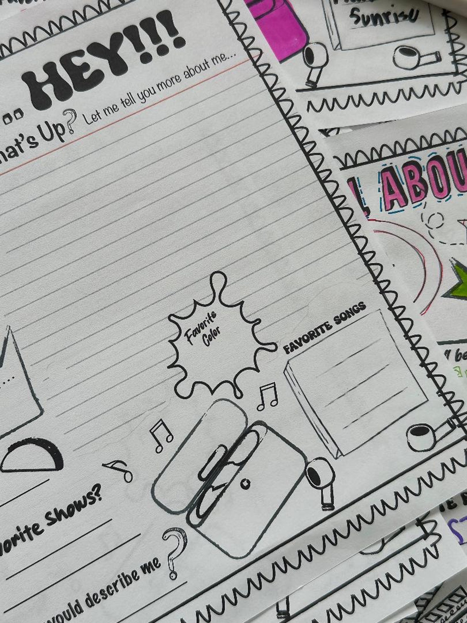 Back to School Coloring Page All About Me Digital Printable Teachers ...